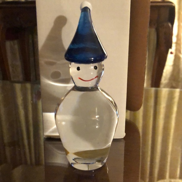 Holiday | Crystal Snowman Sculpture Signed By Arnold Larson 7 Tall ...